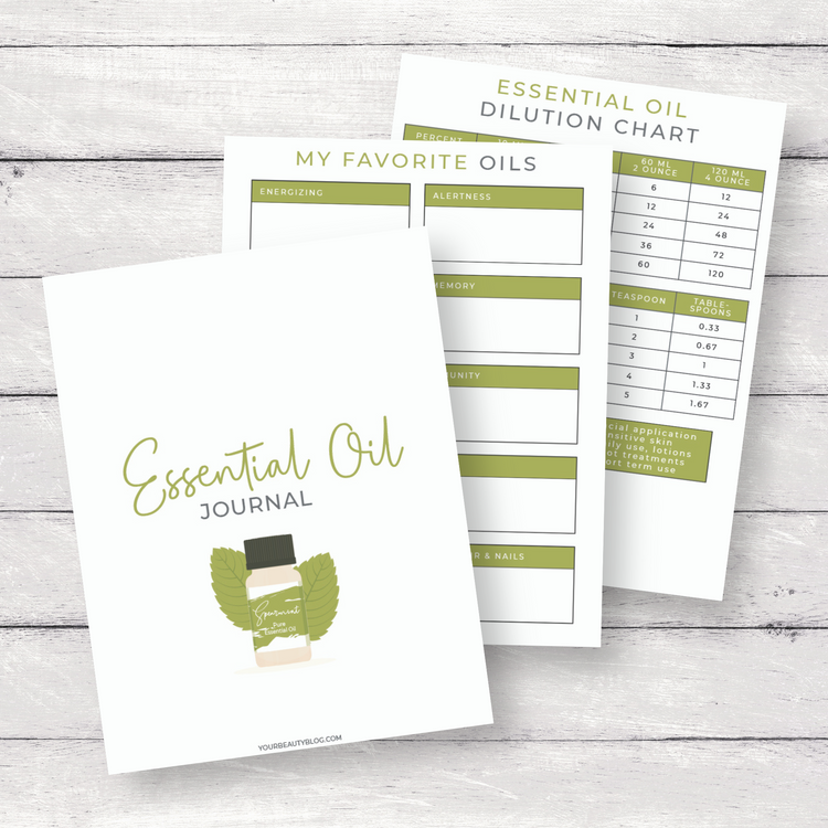 Essential Oil Printable Journal Notebook