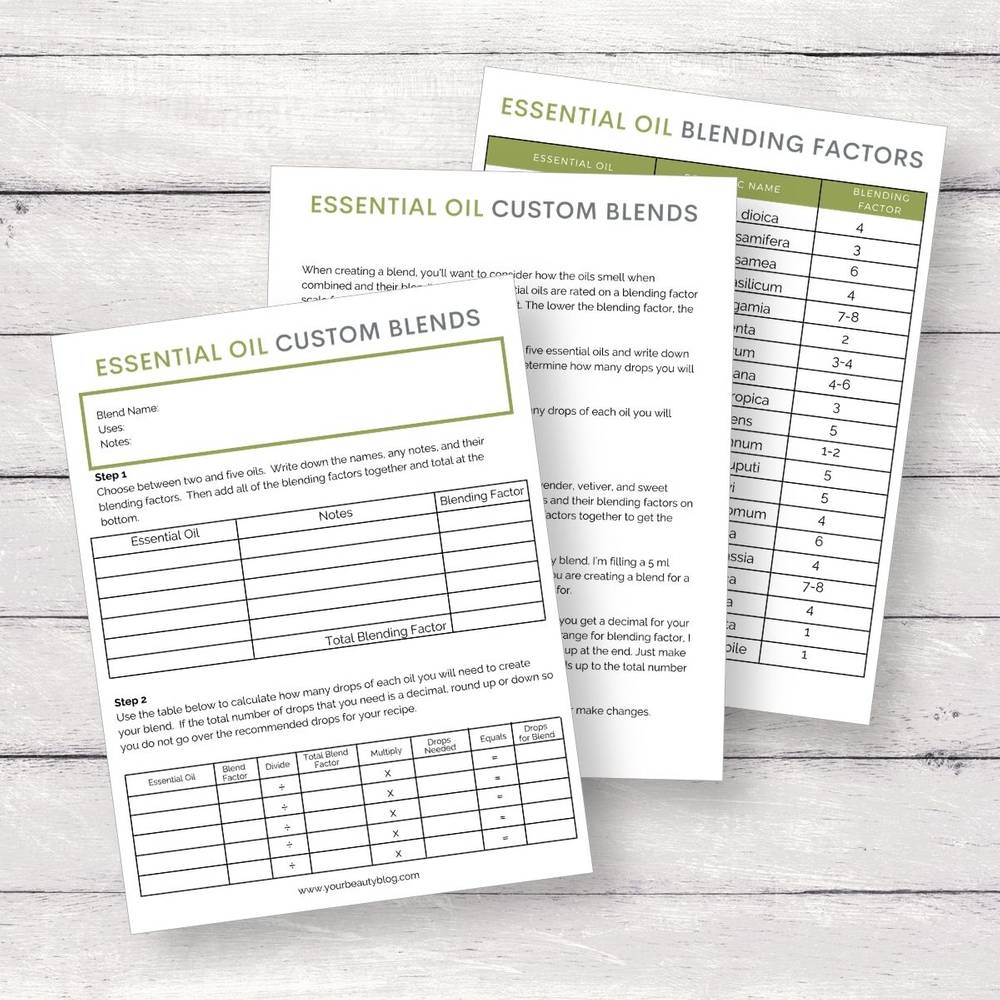 Essential Oil Printable Journal Notebook