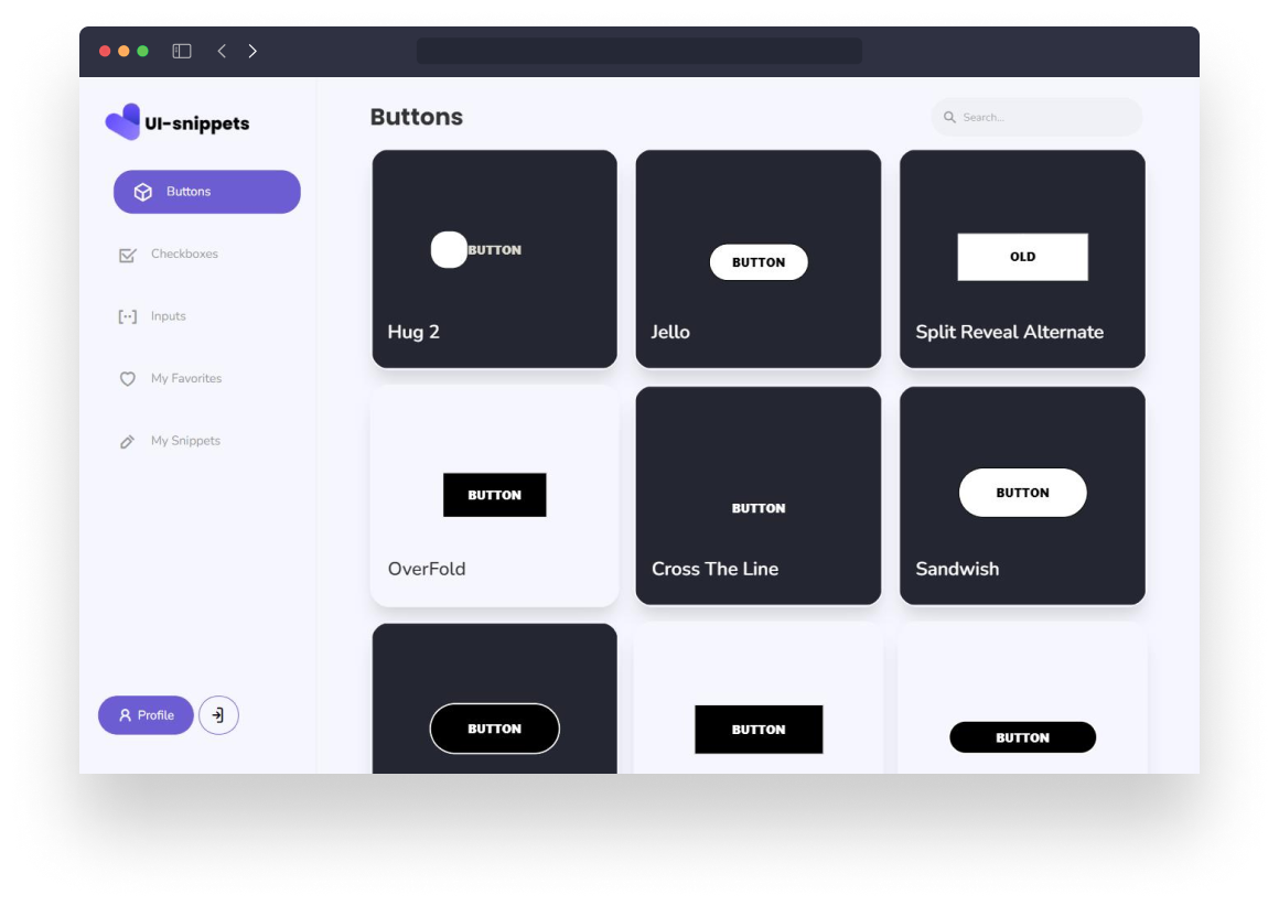 UI-snippets - Your personal snippets library