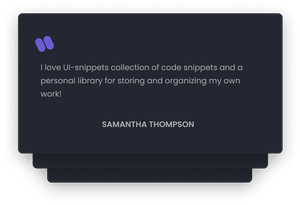 UI-snippets - Your personal snippets library