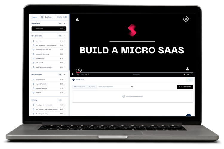 Build a Money Making Micro SaaS in 30 Days