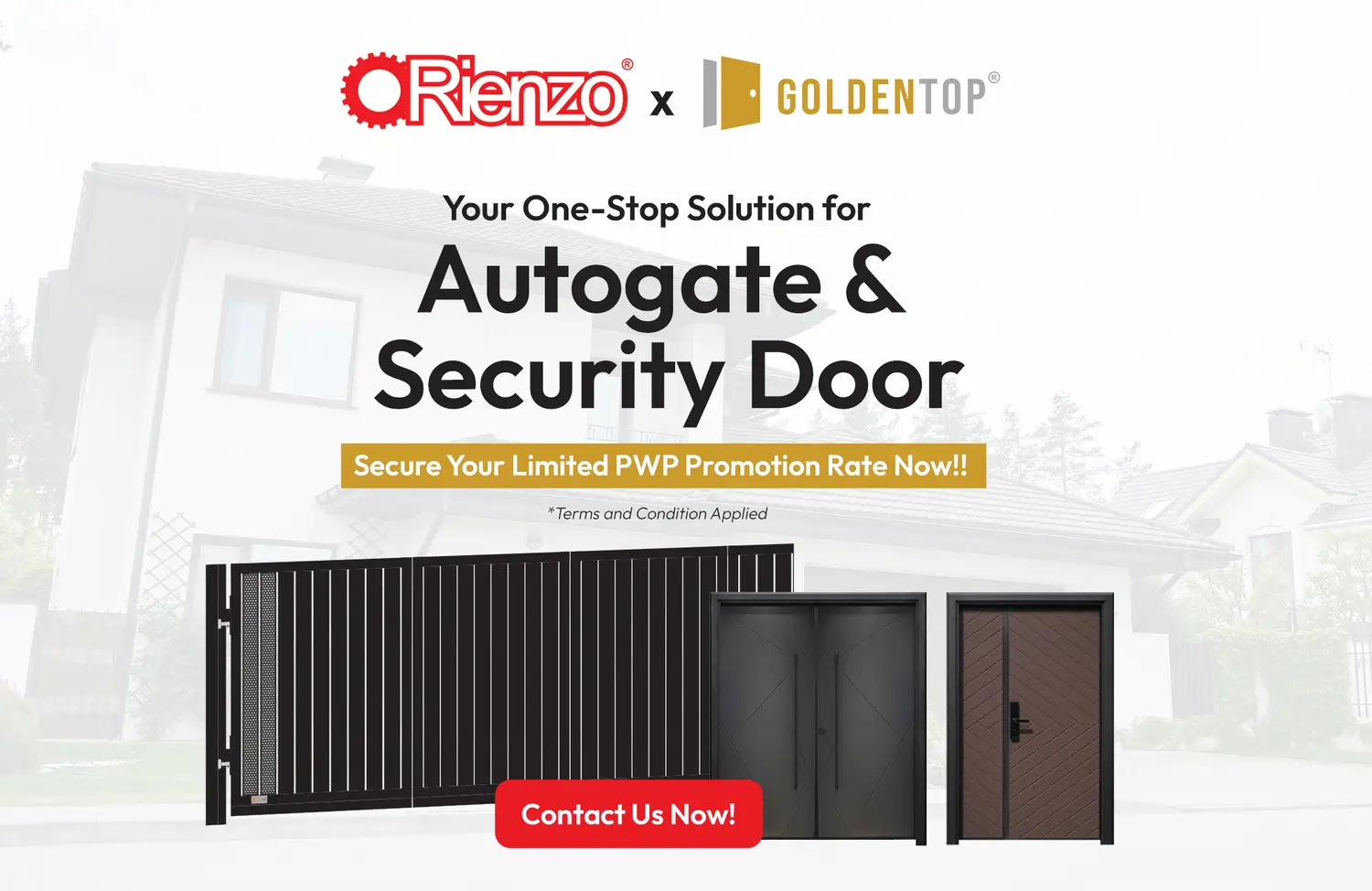 Your One-Stop Solution for Autogate & Security Door | Rienzo x Golden Top