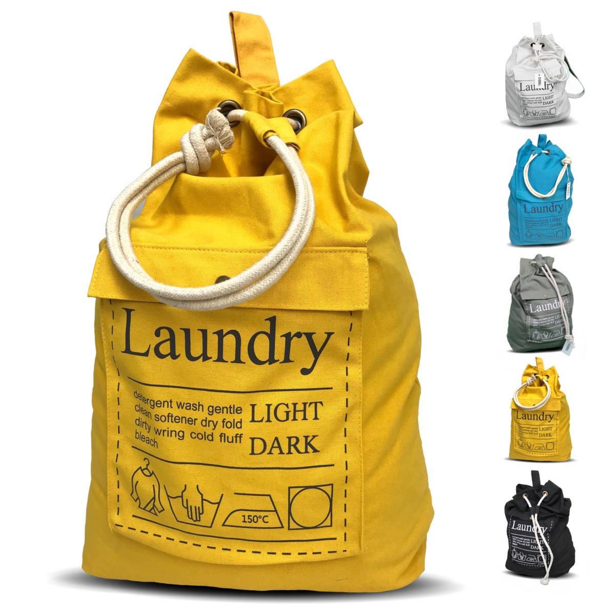 Laundry Bag - Backpack, Large and Spacious, 25” x 20” Drawstring Cotton ...