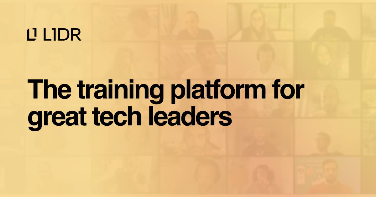 LIDR | Technology leadership training and courses for companies and teams